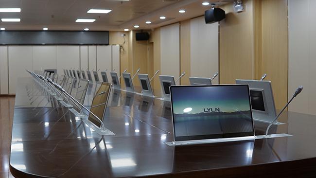 Motorized Retractable 21.5'' 4K Screen Monitor Adjustable Tilt Angle